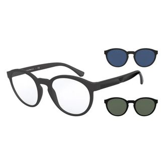Emporio Armani unisex, Accessoires, Noir, Taille: 52 MM Lunettes de soleil à monture noire