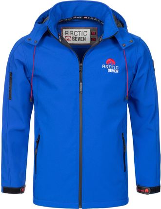 Arctic Seven Herren Softshell Jacke Funktionsjacke Outdoor Regenjacke Atmungsaktiv Fleece Innenfutter AS087 [AS-087-Blau-Gr.4XL]