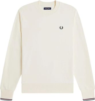 Fred Perry Homme, Sweatshirts et sweats &agrave; capuche, Beige, Taille: M Crewneck SweaT-shirt