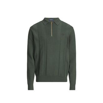 Fred Perry Pull &agrave; col zipp&eacute; en coton