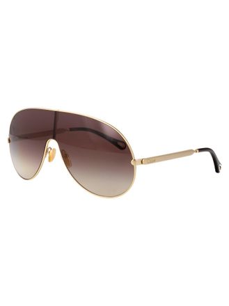 Chlo&eacute; CH0283S Gradient Lens Aviator Sunglasses - Gold