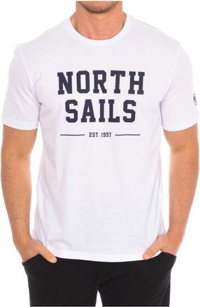 North Sails T-Shirt mit kurzem &Auml;rmel und geripptem Abschluss - - Tops - Herren - Wei&szlig; - M