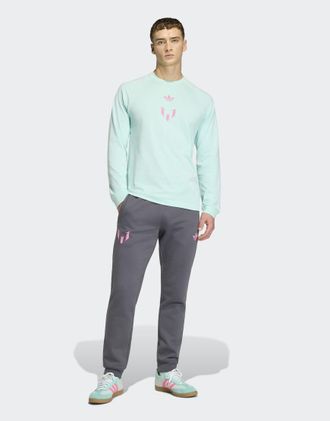 adidas adidas Performance - Messi - T-shirt &agrave; manches longues - Aigue-marine semi flash-Bleu