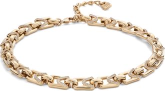 Uno De 50 UNO de 50 Halskette mit 18 Karat Gold vergoldet, rechteckige Glieder, Unique Taille, Metalllegierung mit 18 Karat Vergoldung, Kein Edelstein