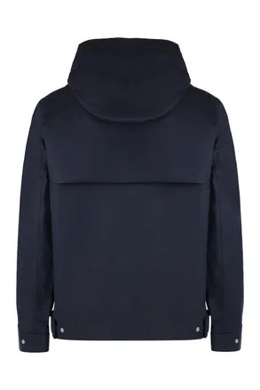 K-Way Mens Kaya Cotton-Linen Blend Jacket Blue Polyurethane; Linen; Cotton Raincoats Coat