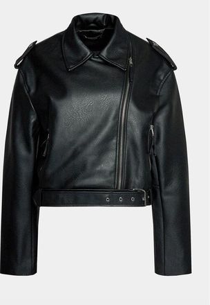 Gina Tricot Jacke aus Kunstleder 20504 Schwarz Regular Fit