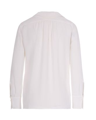 Elisabetta Franchi Womens Shirt Georgette Ivory Viscose
