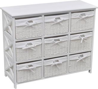 vidaXL Armoire de rangement Meuble de rangement Blanc vidaXL