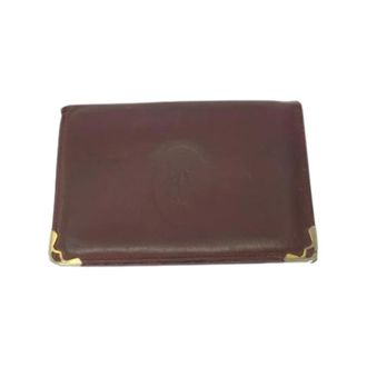 Cartier unisex, Pre-owned, Rouge, Taille: ONE Size Portefeuille en cuir vintage Pre-owned