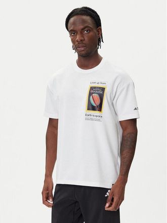 adidas T-Shirt National Geographic KC2349 Wei&szlig; Loose Fit