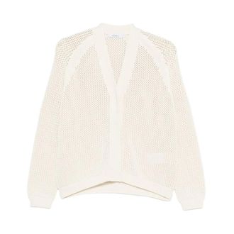 Max Mara Damen, Strickwaren, Wei&szlig;, SGr&ouml;&szlig;e