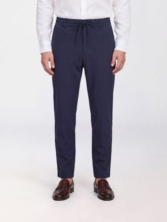 HUGO BOSS Slim-Fit Hose von aus technischem Gabardine mit Kordelzug am Bund