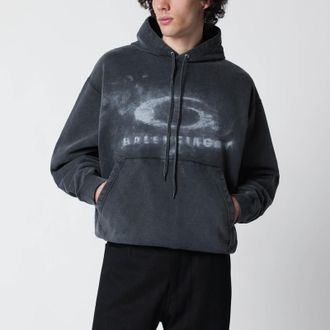 Balenciaga Black faded Crayon Loop oversize hoodie