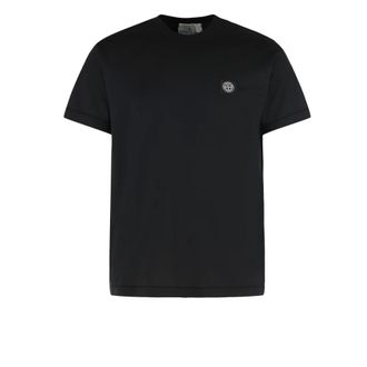 Stone Island Homme, Tops, Noir, Taille: L T-Chemises