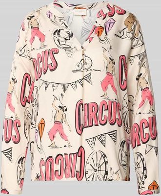 Milano Blusenshirt mit V-Ausschnitt