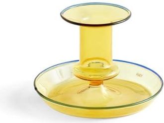 HAY Flare Kerzenhalter Glas Gelb,507953 H 7,5cm 11cm
