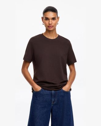 Arket Signature-T-Shirt -Braun