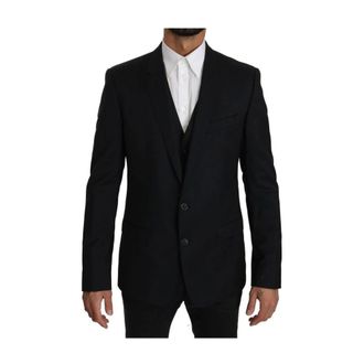 Dolce & Gabbana Homme, Vestes, Bleu, Taille: L Ensemble Deux Pi&egrave;ces en Viscose