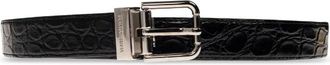 Dolce & Gabbana Ceinture en cuir - Homme - Accessoires - Noir - Taille: 100 CM
