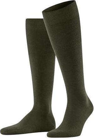Falke Airport M Kh laine coton unies 1 paire, Chaussettes longues Homme, Vert Grass 7431, 45-46