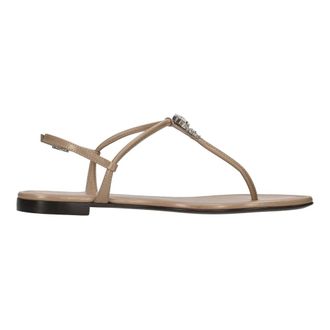 Giuseppe Zanotti Femme, Chaussures, Beige, Taille: 37 1/2 EU Muse Leather Flat