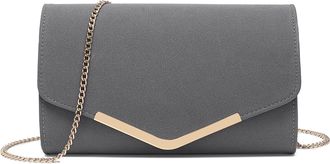 Miss Lulu Damen Clutch Elegante Umschlag Abendtasche mit Kette Hochwertige Handtasche für Hochzeit Party und Abschlussball