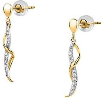 Cleor Boucles doreilles en or 375/1000 et diamant