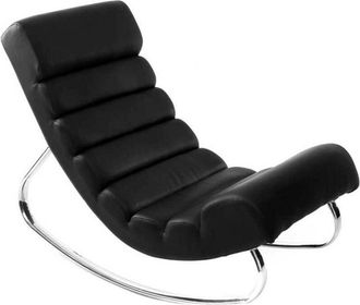 Miliboo Design-Sessel Schaukelstuhl TAYLOR Schwarz