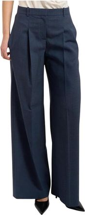 HUGO BOSS Femme, Pantalons, Bleu, Taille: 36 FR Wide Pantalons