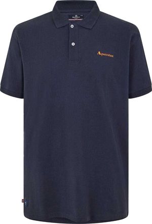 Aquascutum Poloshirt f&uuml;r Herren, Regul&auml;r, kurz&auml;rmlig (Marine)