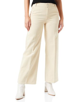 Benetton Damen Hose 4dukdf032 Jeans, Hellbeige Denim 1j4, 44, 38