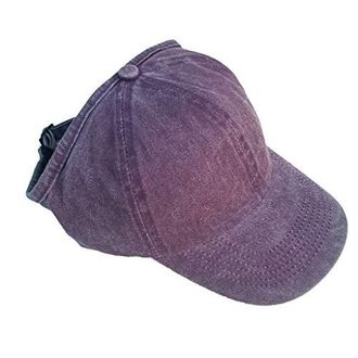 Generic Casquette de Coureur Ext&eacute;rieur R&eacute;glable Baseball Queue de Cheval Femme Homme Chapeau de Soleil Casquette &agrave; Visi&egrave;re Casquettes de Baseball Casquette Pr