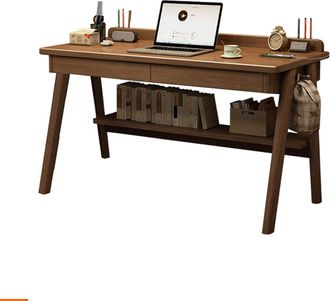 Generic Moderner Schreibtisch Im Schlichten Stil,Bürotisch,Computertisch Mit Ablagefächern Und Haken,Arbeitsplatz Für Kleine Räume,Schlafzimmer,Student,modern