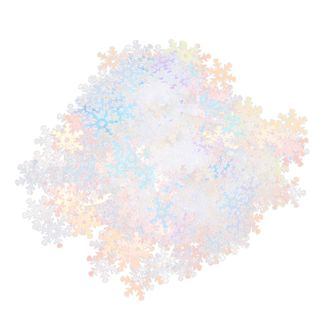 DOITOOL 360 St&uuml;ck Weihnachtskonfetti Schneeflocken aus Kunststoff Leichtes Party Konfetti f&uuml;r Tisch und Winterdekoration Schicke Weihnachts und Hochzeitsdeko