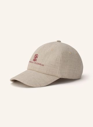 Brunello Cucinelli Brunello Cucinelli Cap Mit Seide Und Leinen weiss