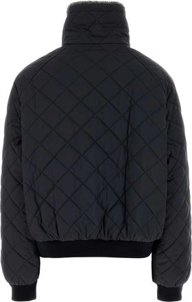 Miu Miu Womens Navy Blue Polyester Down Jacket Bleu Piumini