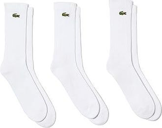 Lacoste Sport Chaussettes Mixte - Lot de 3, Blanc/Blanc-Blanc, 35-38