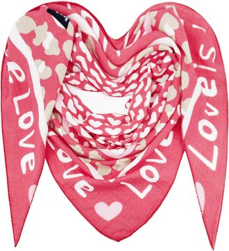 Glamexx24 Damen Schal Love Herz Dreieck Schal Baumwolle Dreieckstuch Schal f&uuml;r Fr&uuml;hling, Sommer, Herbst und Winter Made in Italy