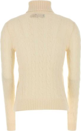 Polo Ralph Lauren Womens Ivory Wool Blend Sweater Authenticcream Exterior: Cashmere Maglieria
