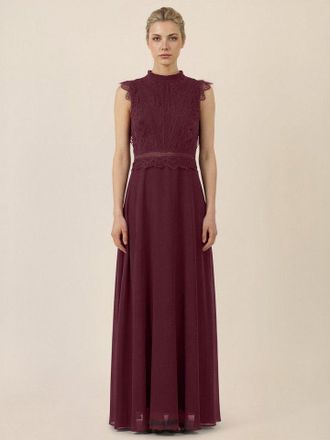 Apart Abendkleid mit H&auml;kelspitze und Stehkragen