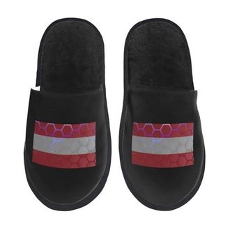 Generic L&eacute;g&egrave;re Hiver Pantoufles Drapeau de lAutriche Chaussures Confortable Chaussons dint&eacute;rieur pour Int&eacute;rieur Adulte Maison M