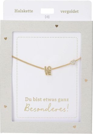 Depesche Damen Halskette mit Herz-Anh&auml;nger, Silberfarbend oder Goldfarbend, 42-47cm Verstellbar, in verschiedenen Varianten mit Symbolen, Buchstaben oder Stern
