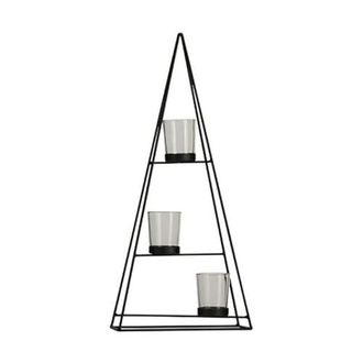 house of seasons Kerzenhalter Weihnachten Schwarz 22 x 9 x 48 cm Marke