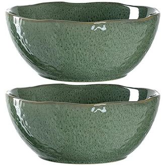 Leonardo 018585 MATERA Keramikschale 23,5 cm gr&uuml;n 2er-Set, Keramik