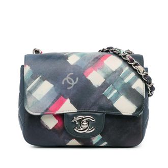 Chanel Navy Mini Square Classic Calfskin Airline Flap Bag