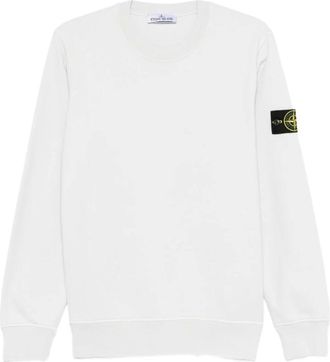 Stone Island Homme, Sweatshirts et sweats &agrave; capuche, Blanc, Taille: XL SweaT-shirt ras du cou en coton