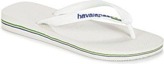 Havaianas Brasil Logo, Tongs Iconiques, Confortables et Durables, Lanières avec le Drapeau du Brésil et Semelle Antidérapante aux Bandes Colorées, Adultes Unise