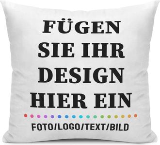 Generic Personalisierte KissenhüLle - Mit Text, Namen, Foto Oder Logo Selbst Gestalten - Weicher & Langlebiger KissenbezüGe Personalisierte Individuelles Kiss