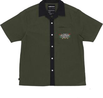 The Hundreds Homme, Chemises, Vert, Taille: XL Giles Woven Short Sleeve Shirt