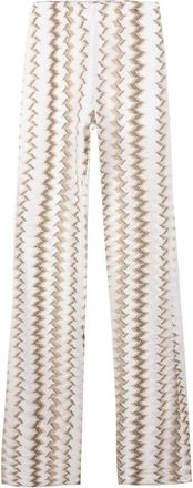 PHO Firenze Femme, Pantalons, Blanc, Taille: 40 FR Miami Wide Pantalons